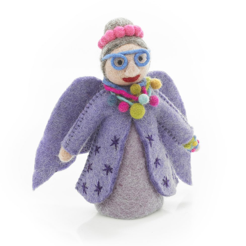 Christmas Fairy Tree Topper, Handmade Needle Felted Fairy